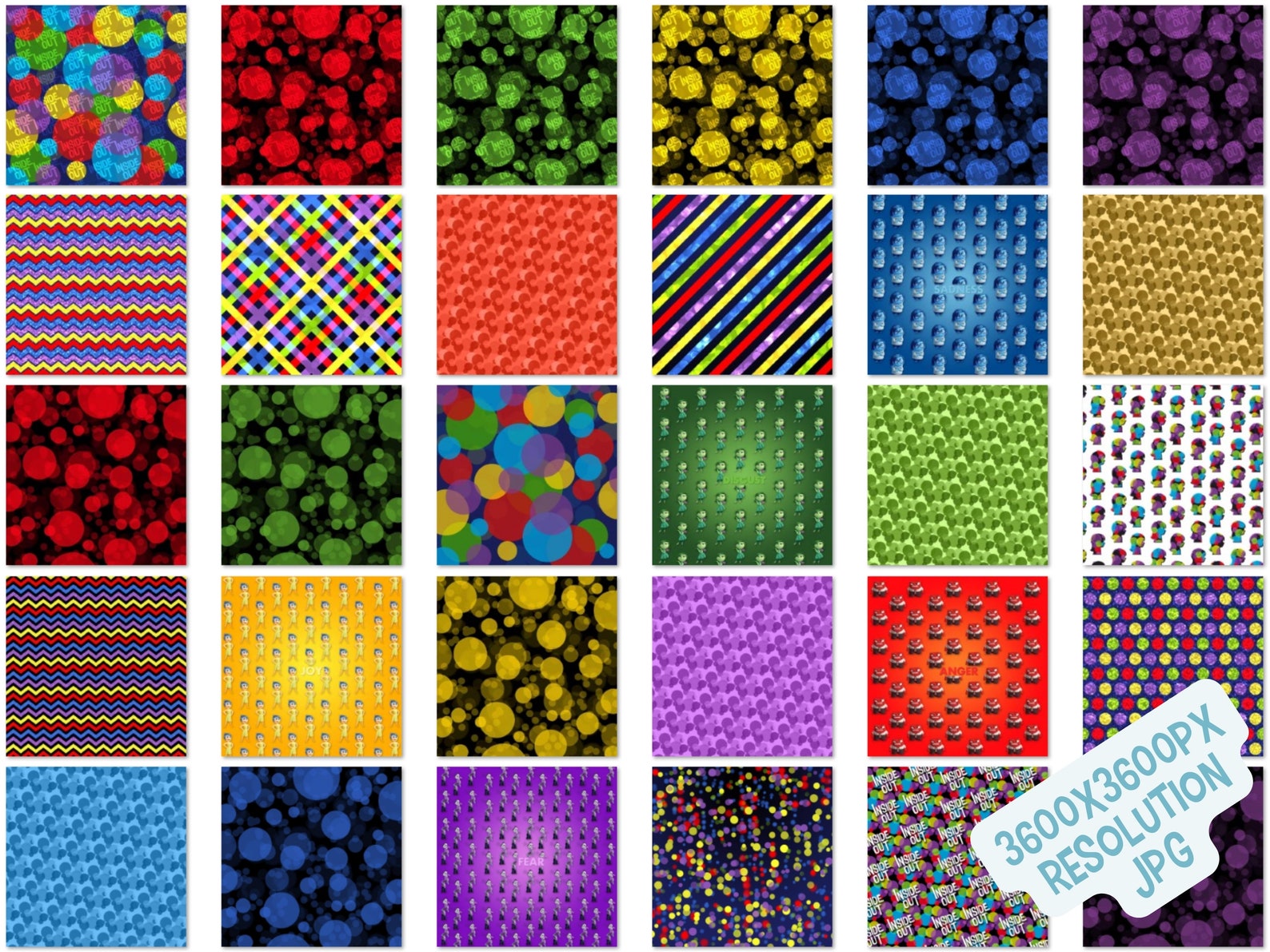 Inside Out PNG Cliparts Mega Bundle, Inside Out Sublimation Bundle ...