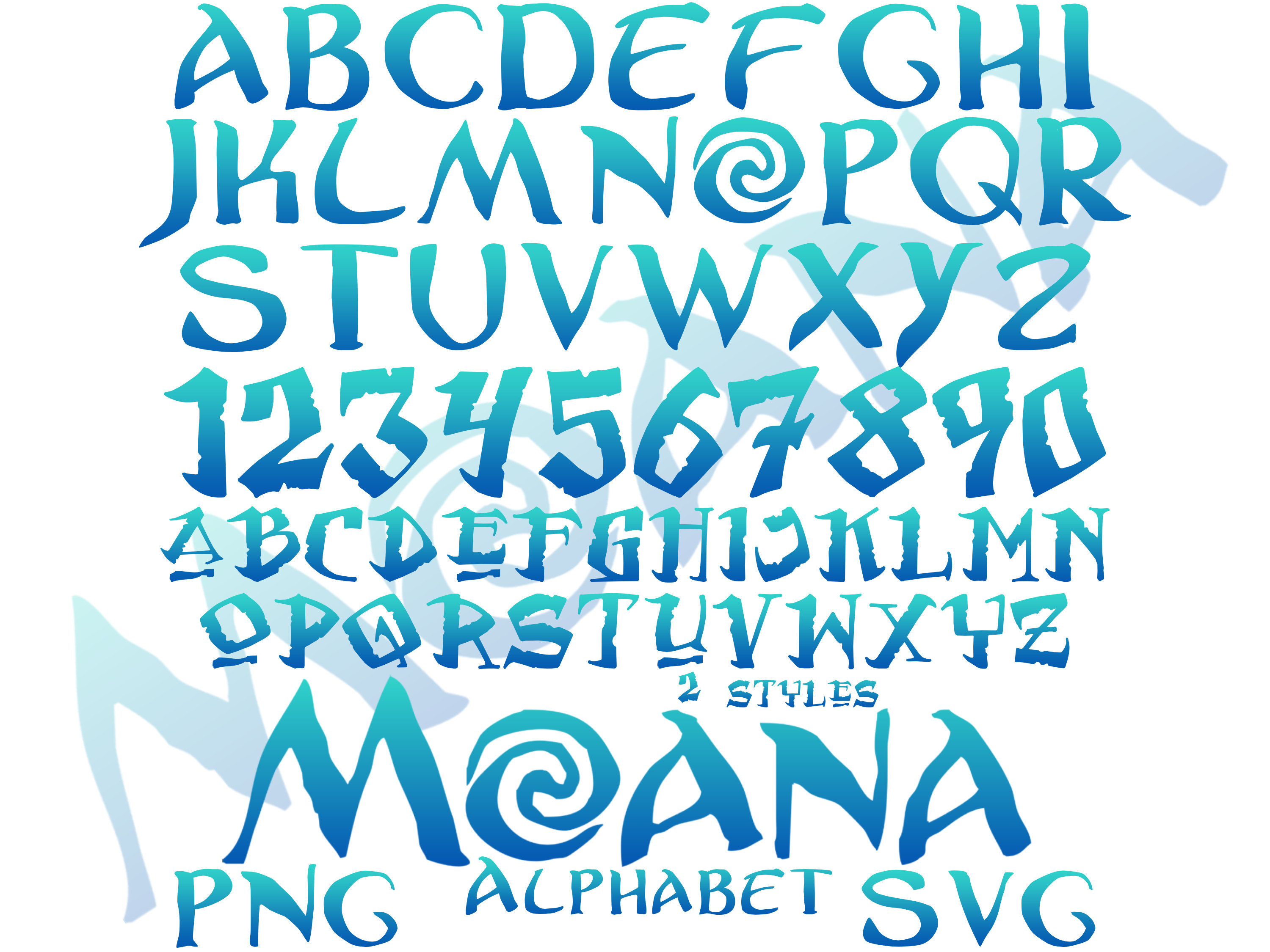 Moana Alphabet Letters Cliparts Bundle, Moana PNG Cartoon Letters ...