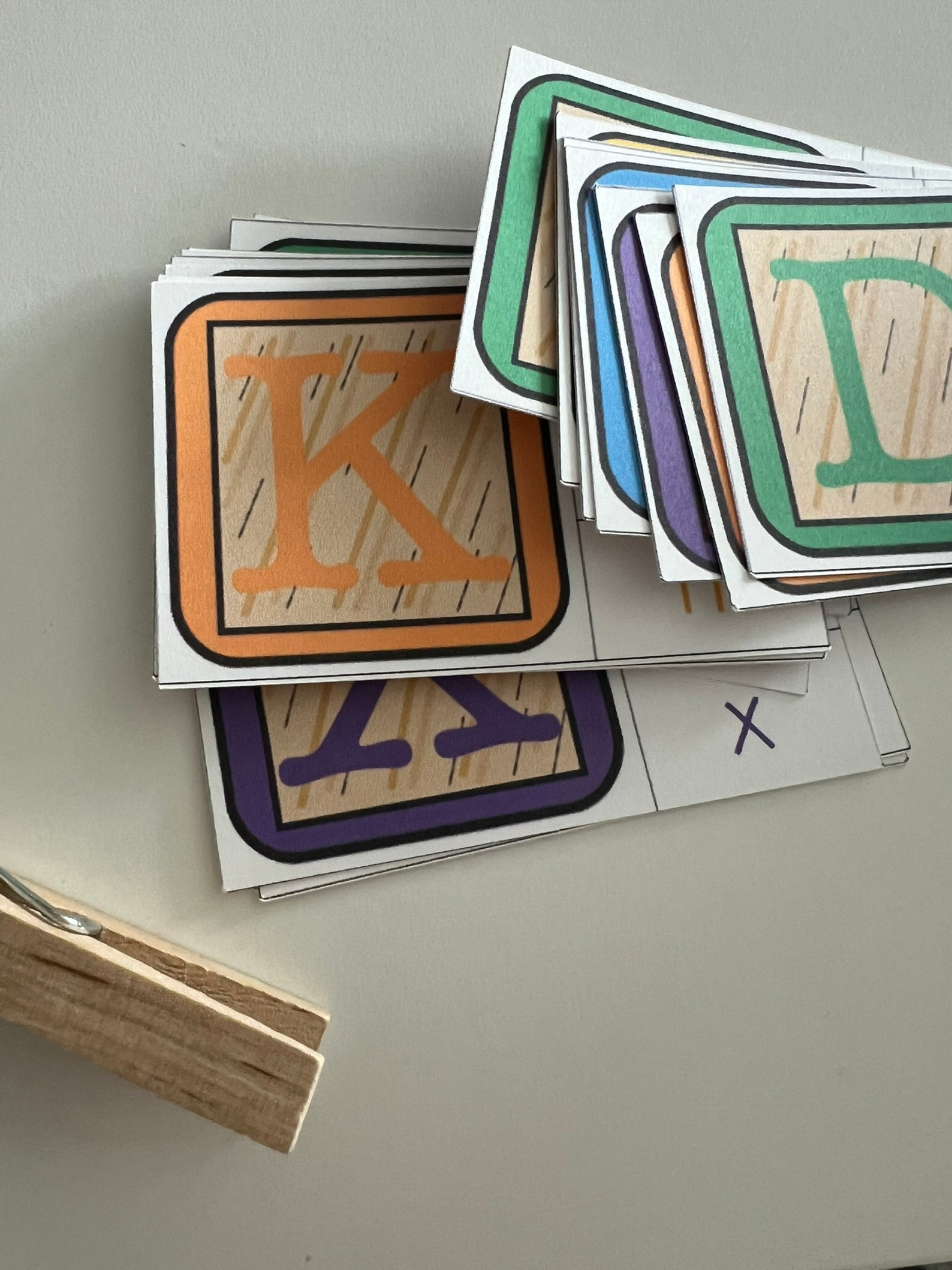 Alphabet Clip Cards, Letter Identification Cards, Alphabet Matching ...