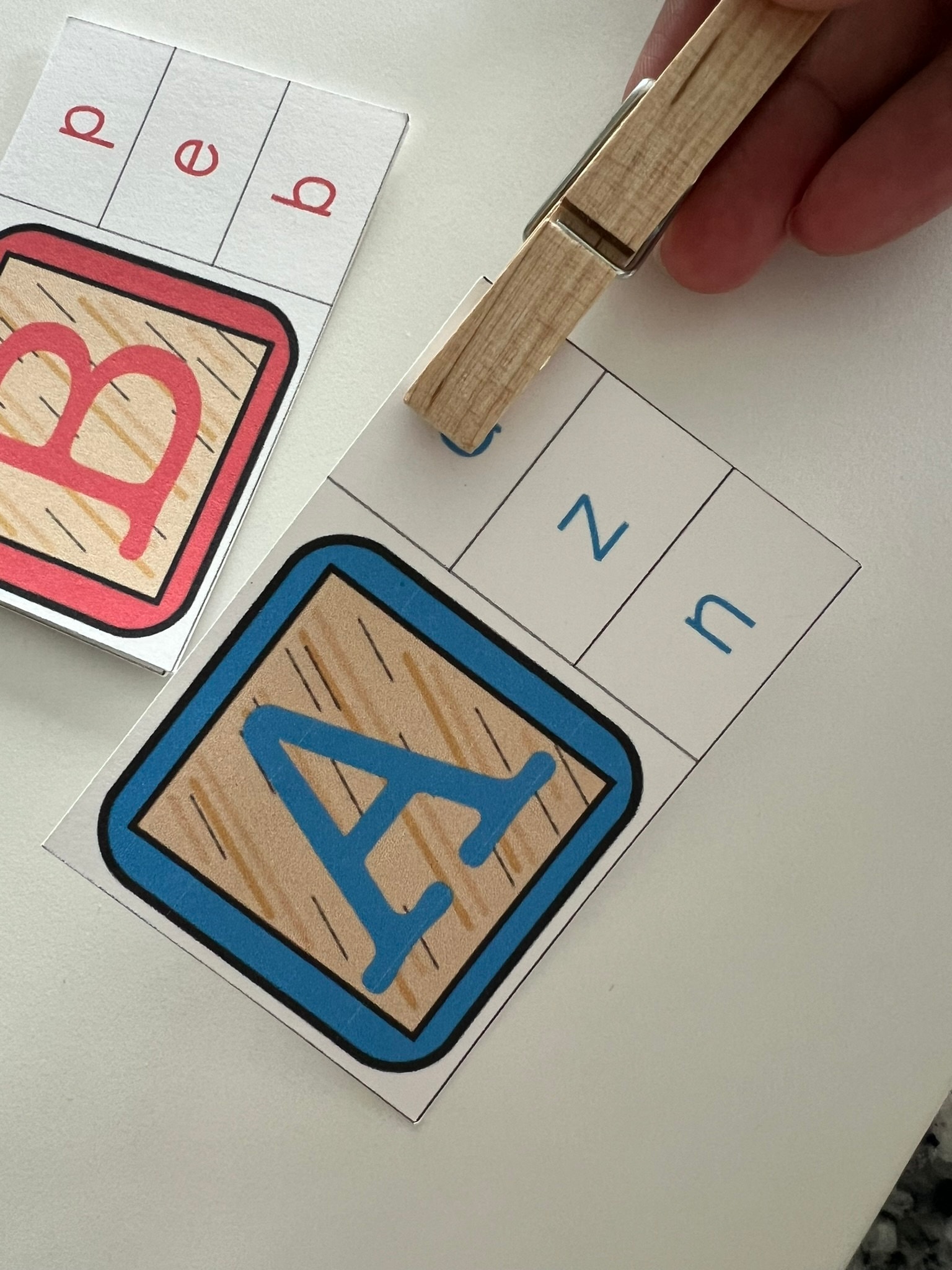 Alphabet Clip Cards, Letter Identification Cards, Alphabet Matching ...