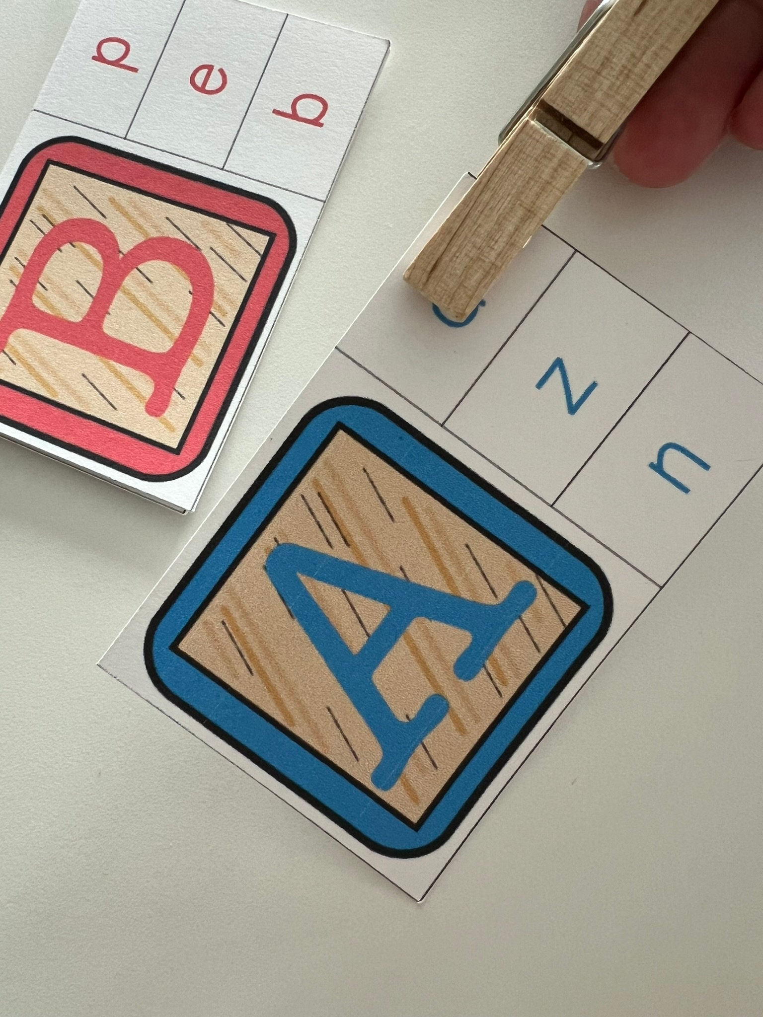 Alphabet Clip Cards, Letter Identification Cards, Alphabet Matching ...