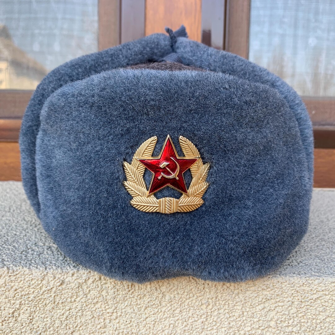 Vintage 1990. USHANKA Soviet Army Afghan War Winter Hat 56 Size ...