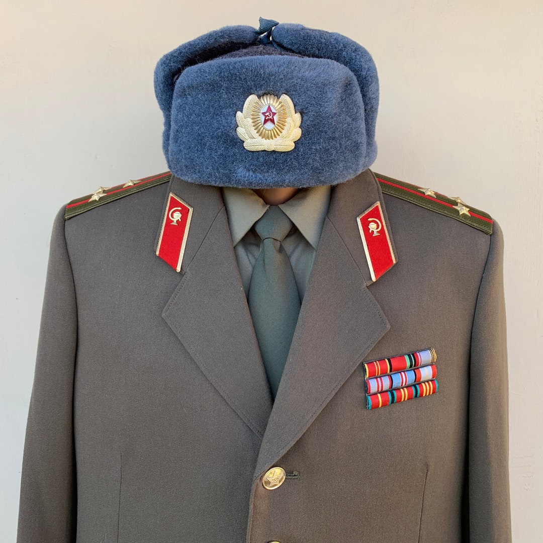 Vintage 1970-80s. Soviet Military Uniform Set of a Medical Officer With ...