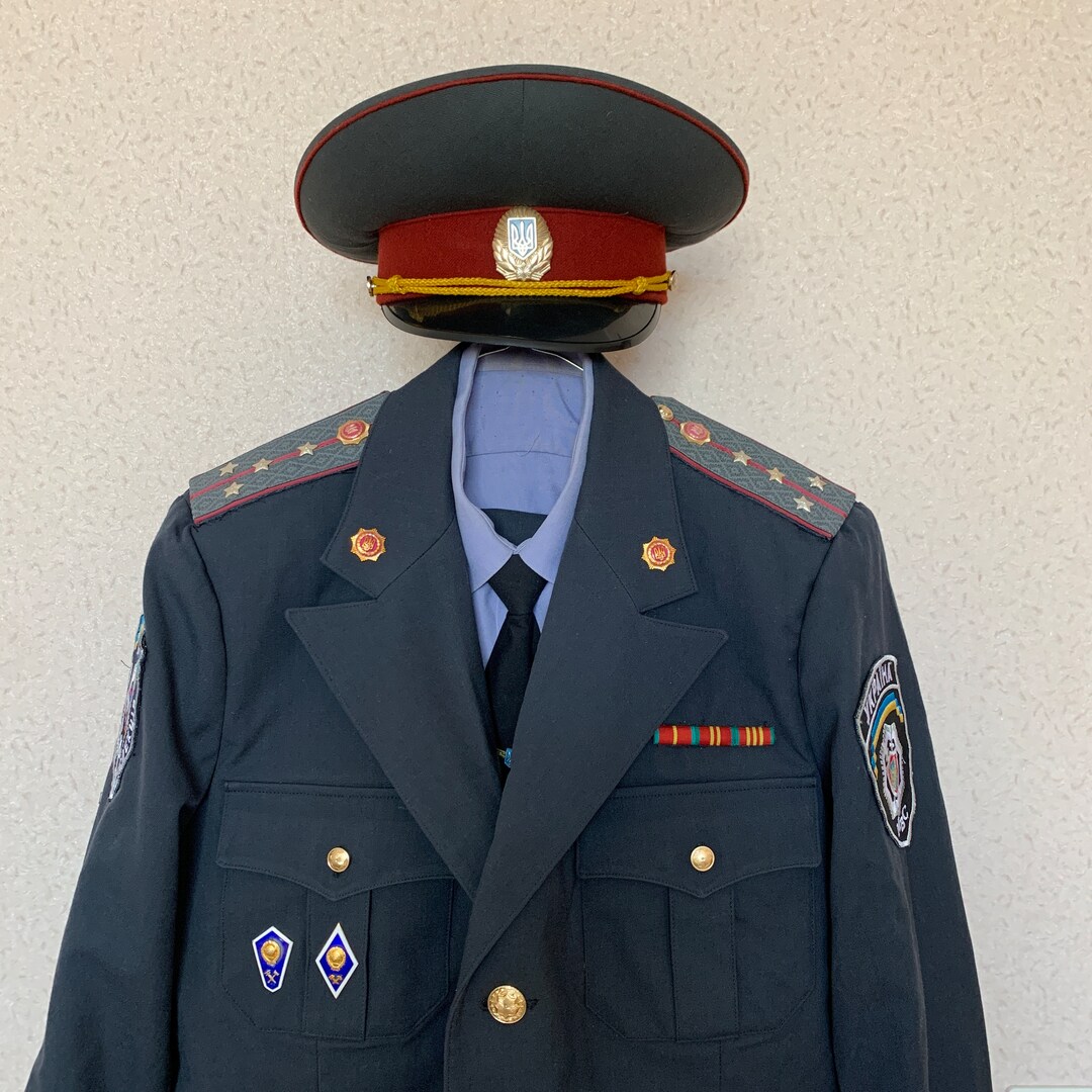 Vintage 1996. Uniform of the Officer of the Ukrainian Police of the ...