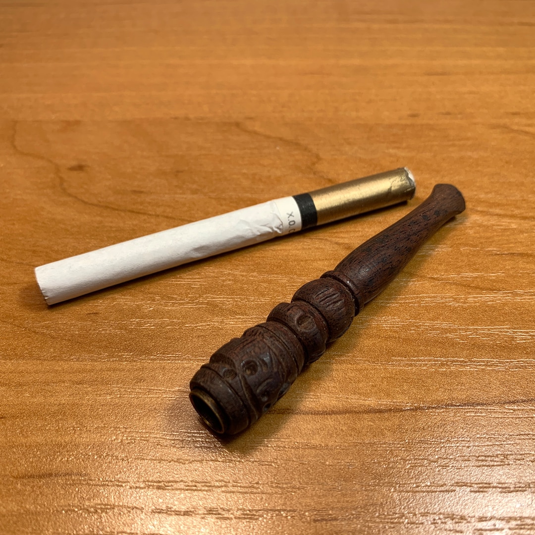 Vintage 1980s. Smoking Cigarette Holder, Mouthpiece Made of Wood ...
