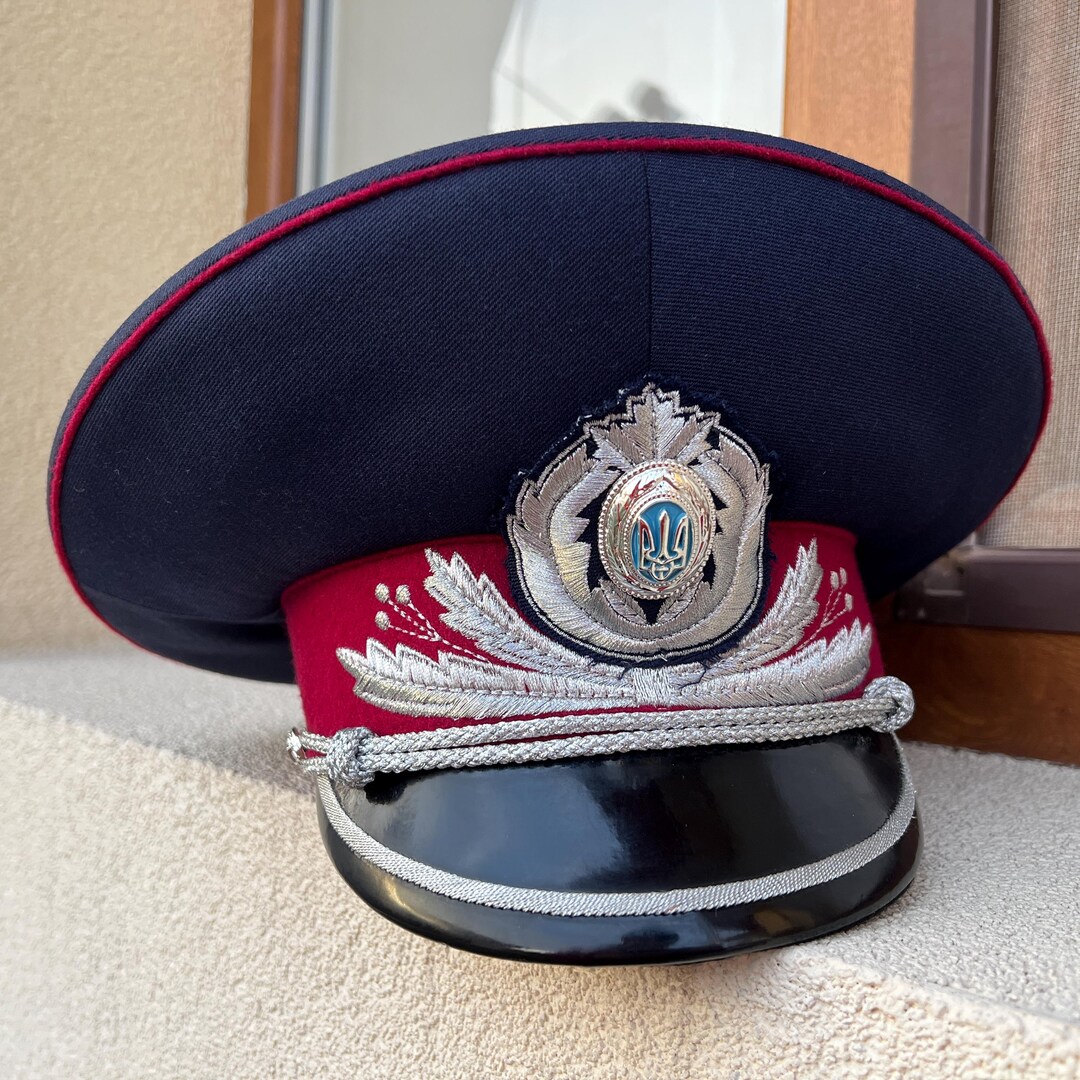 Vintage Soviet Ukrainian Police MVD General Visor Cap | Militsiya ...