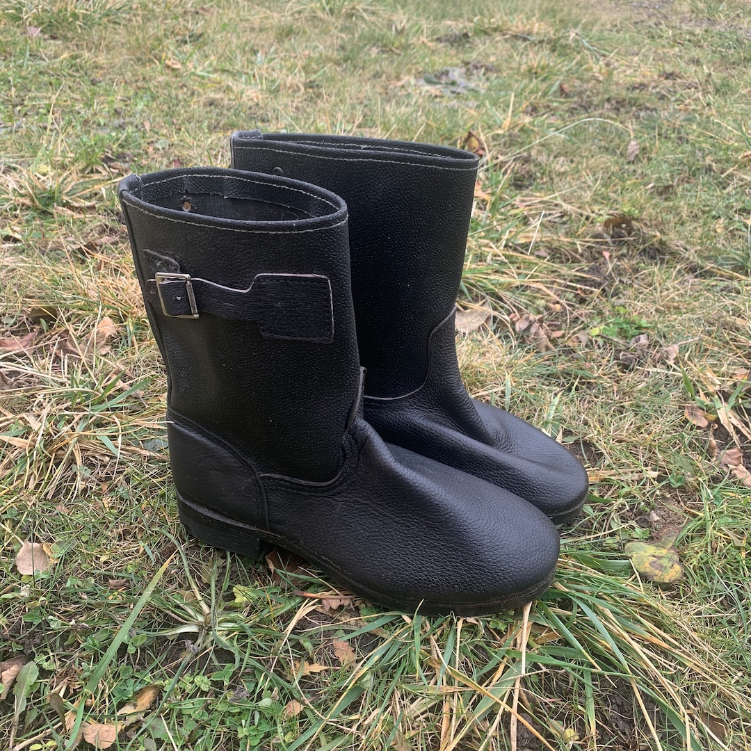 Vintage 1980s. Soviet Military Tarpaulin Kirza Boots Men's Boots ...