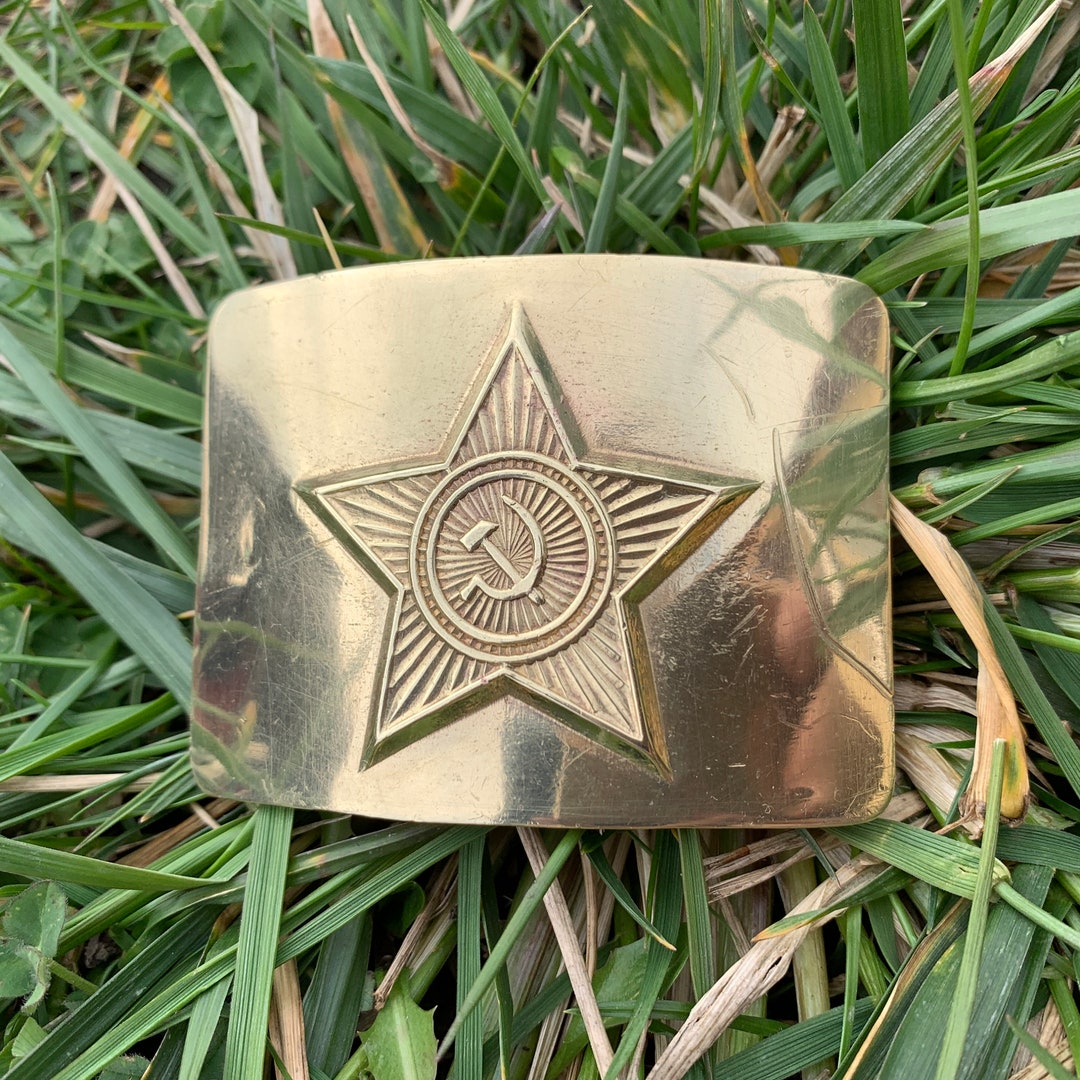 Vintage 1980s Soviet Army Belt Buckle, Brass Buckle, Belt Buckle With ...