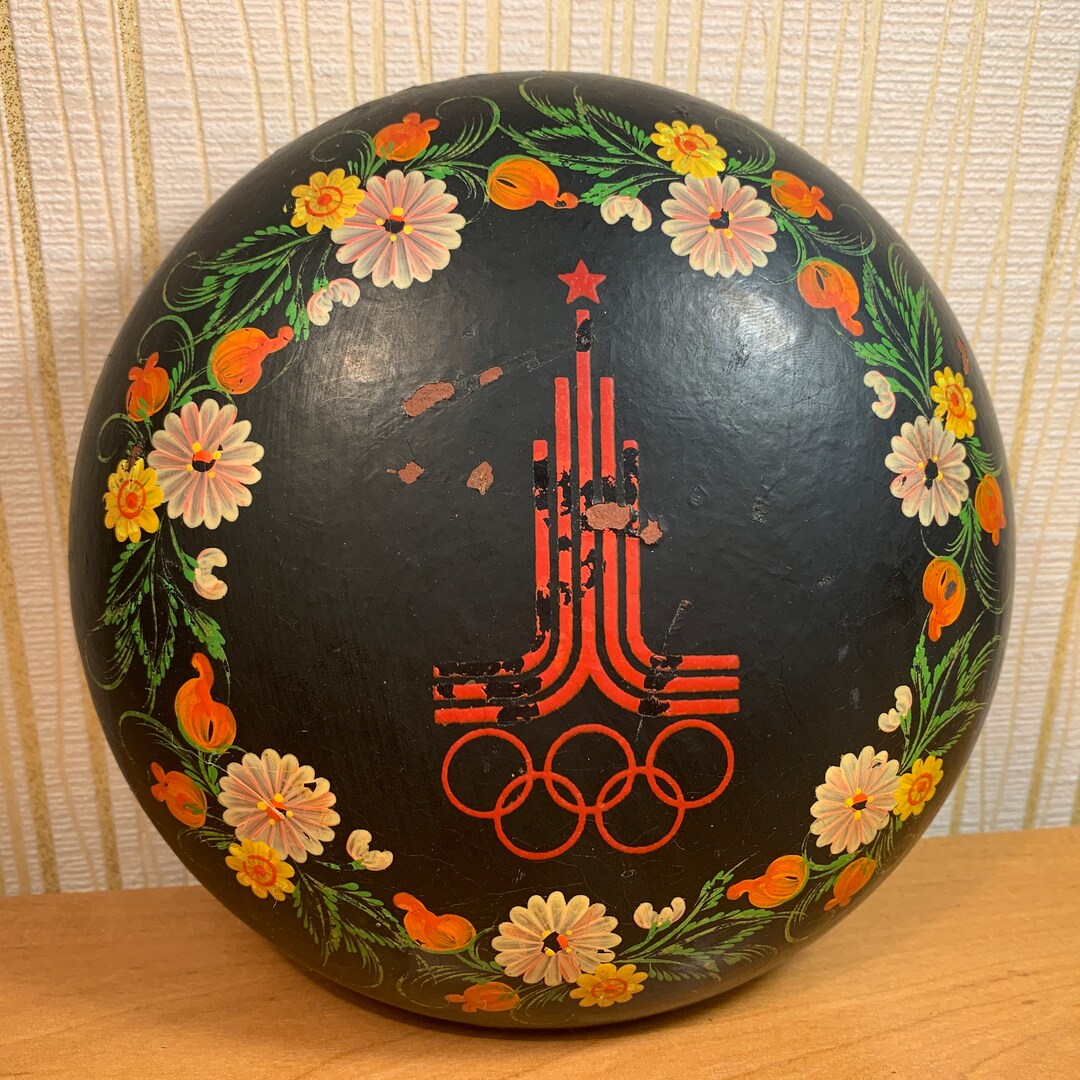 Vintage 1980 Soviet Wooden Box 1980 Summer Olympics. Original - Etsy