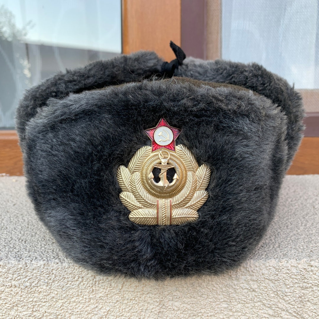 Vintage USHANKA Soviet Navy Hat USSR Marine Sailor Winter Hat. - Etsy