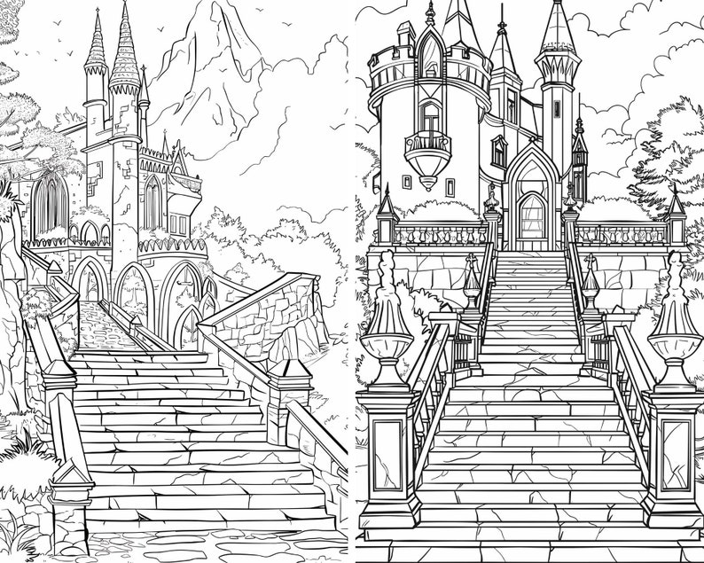 Gothic Coloring Pages for Adults | Gothic Art | Gothic Church | Gothic ...