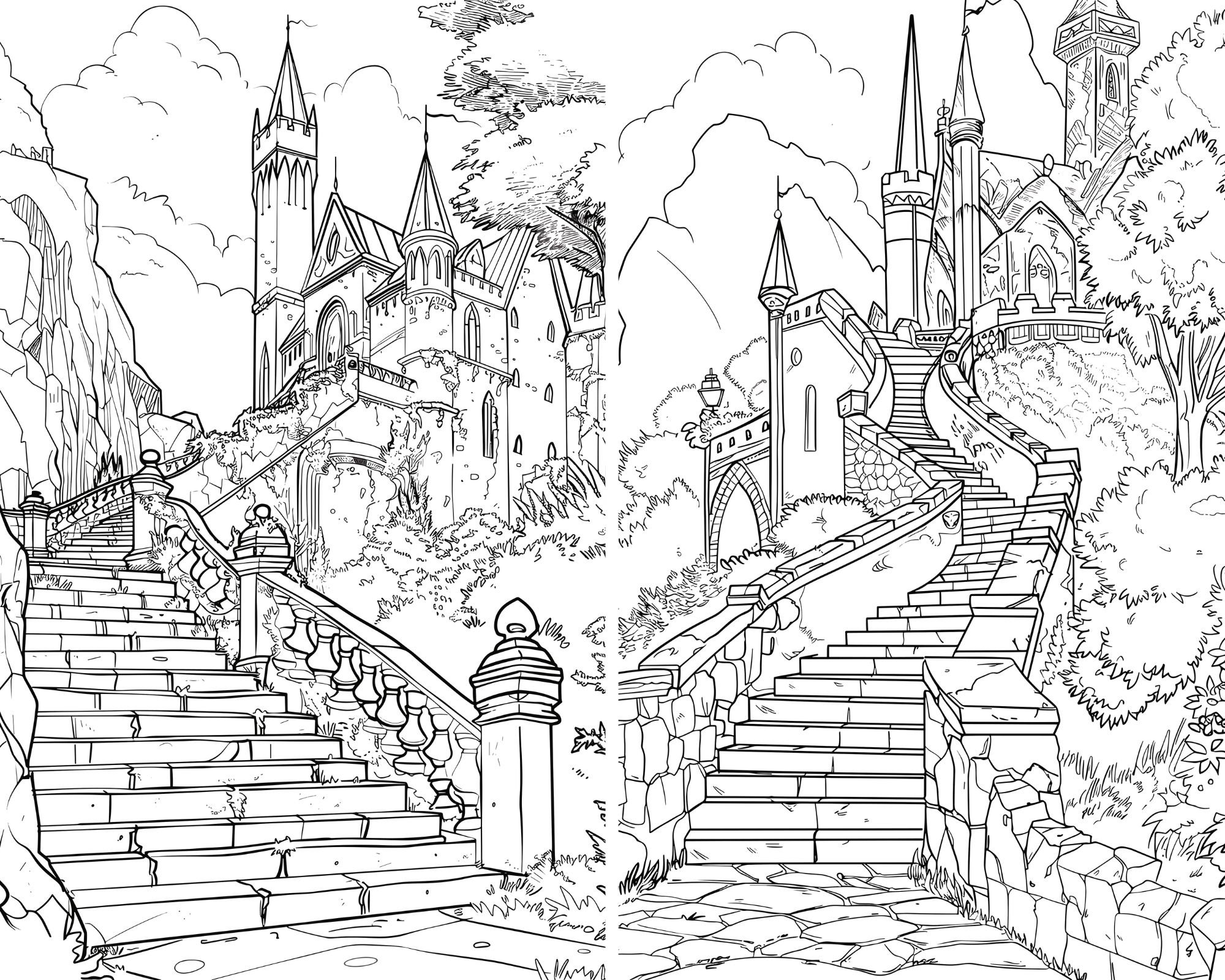 Gothic Coloring Pages for Adults | Gothic Art | Gothic Church | Gothic ...