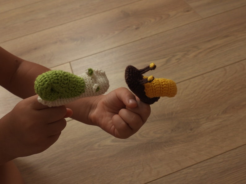 Crochet Snail Race & Snail Finger Puppets Fun Educational Tool ...