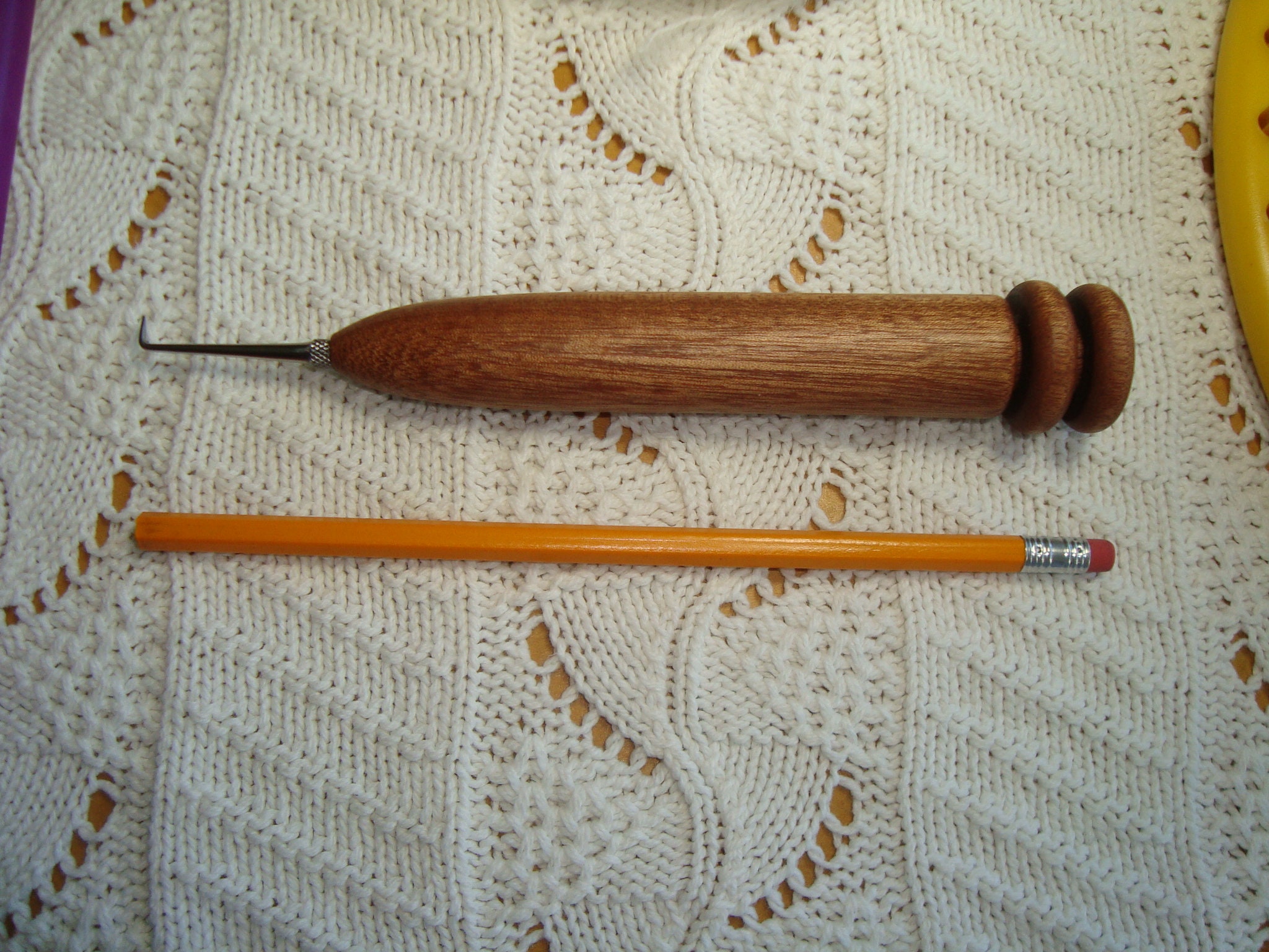 Traditional Knitting Loom Hook / Pick / Tool With Fat Sapele Wood ...