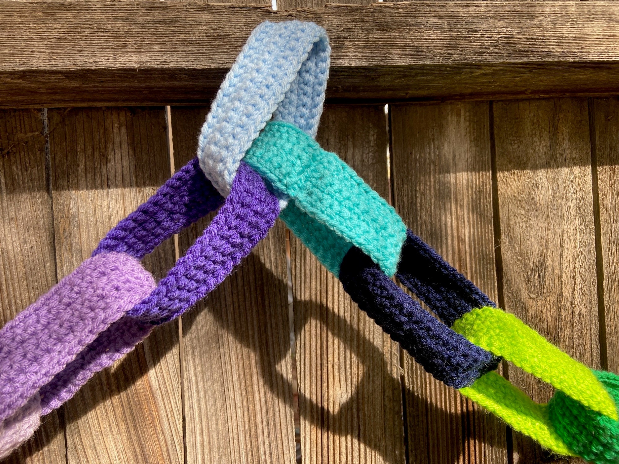 Crochet Rainbow Paper Chain Garland Handmade Gardlan Crochet Paper ...