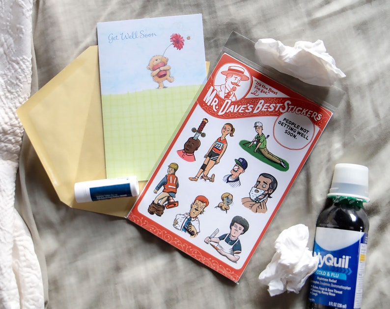 Get Well Stickers | People Who Are Very Injured | Sticker Sheet | Funny ...