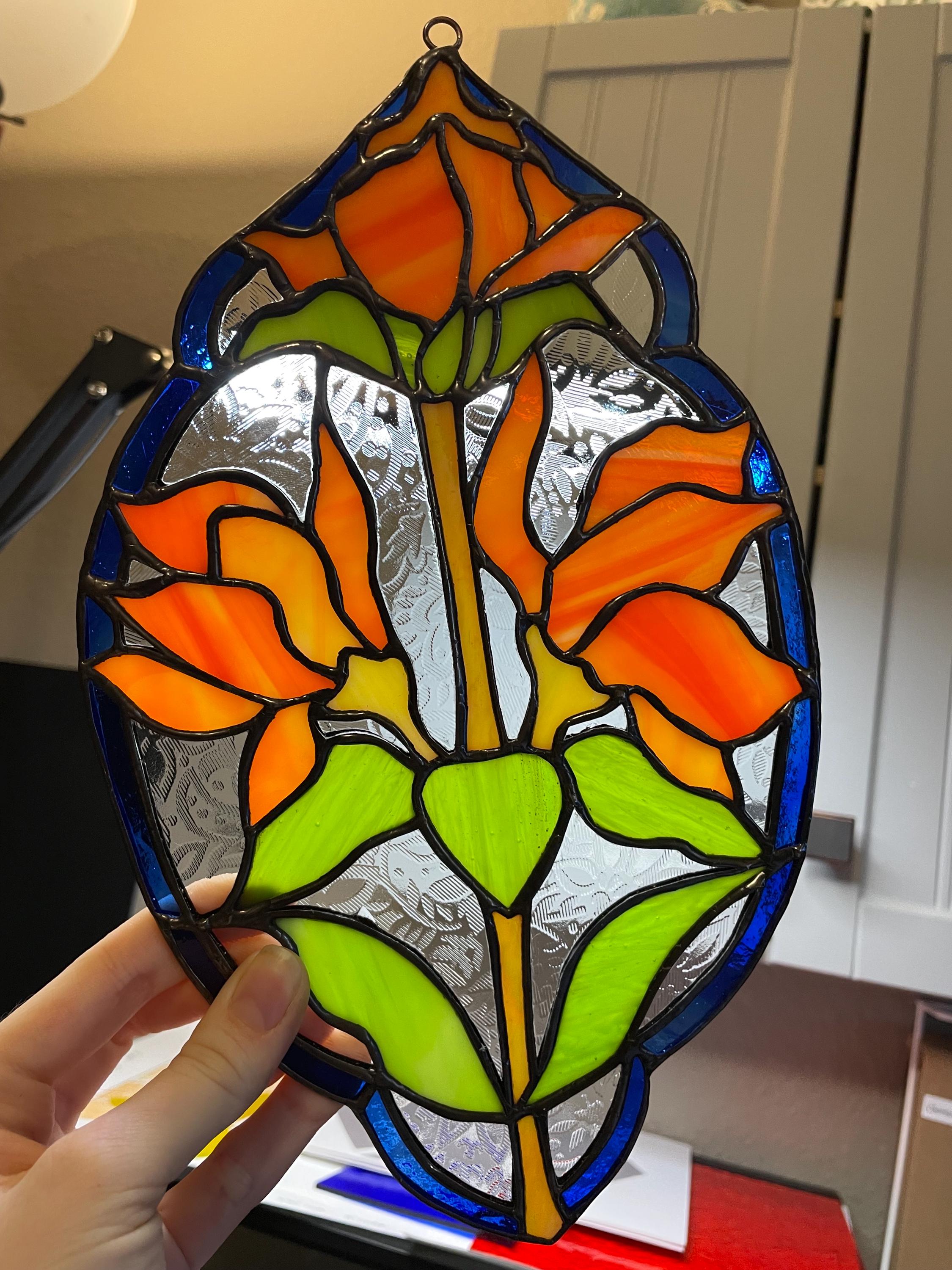 Orange Azaleas in Glass - Etsy