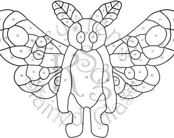 Stained Glass Mothman, Stained Glass Cryptid Pattern, Digital Download ...