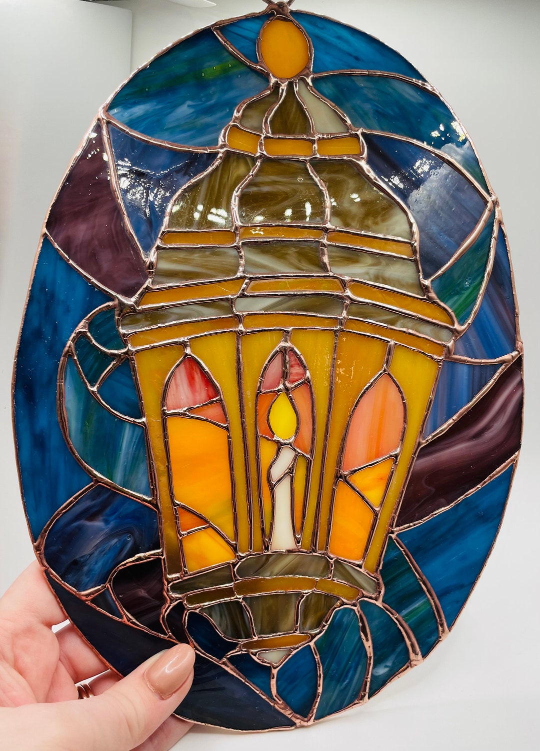 Oval Lantern Suncatcher - Etsy