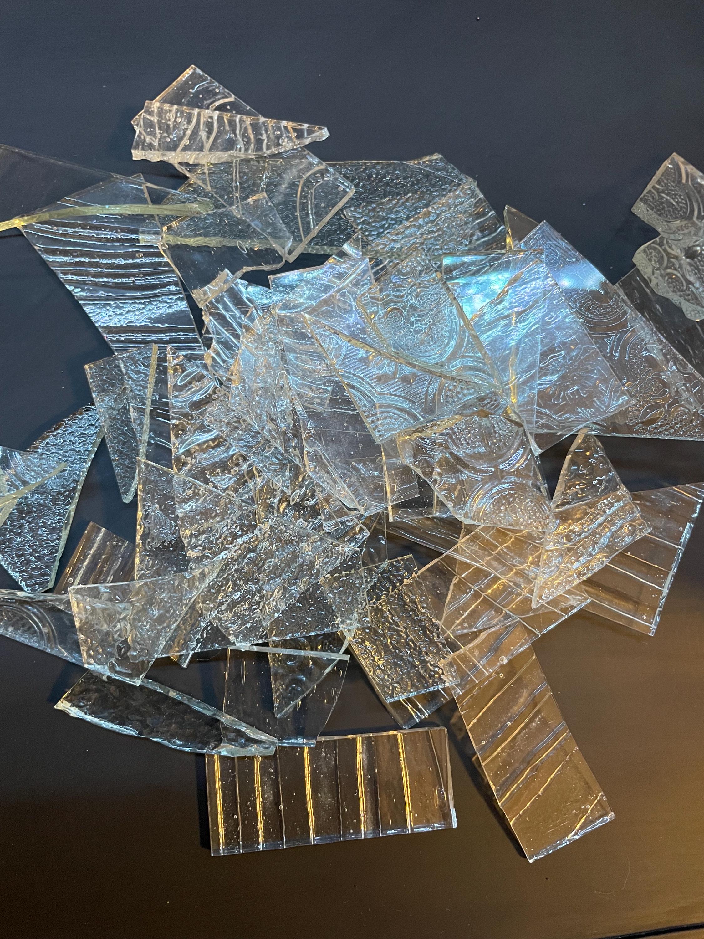 High Quality Clear Textured Glass Mosaic Pieces - Etsy