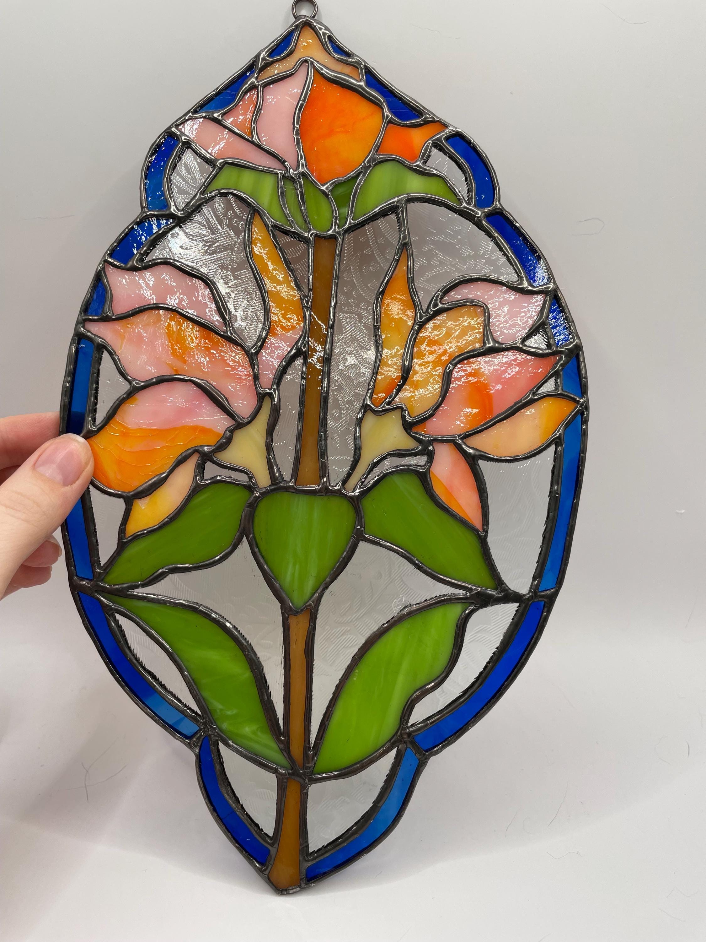 Orange Azaleas in Glass - Etsy