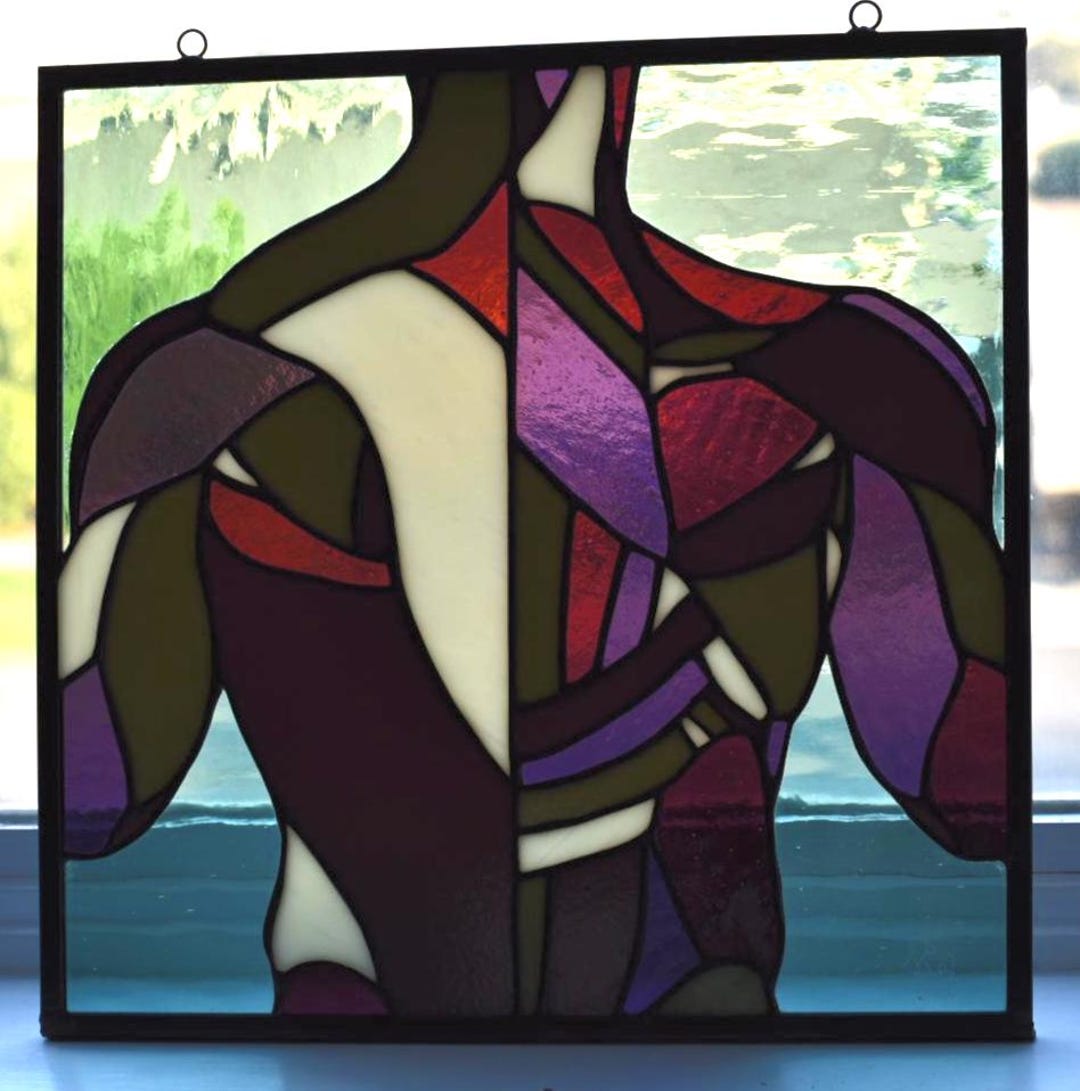 Stained Glass Anatomical Muscles of the Back - Etsy