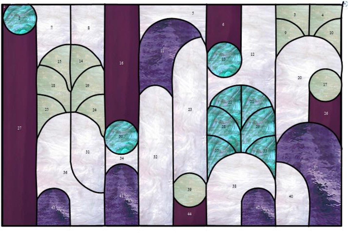 Stained Glass Pattern for Abstract Art PDF PNG - Etsy