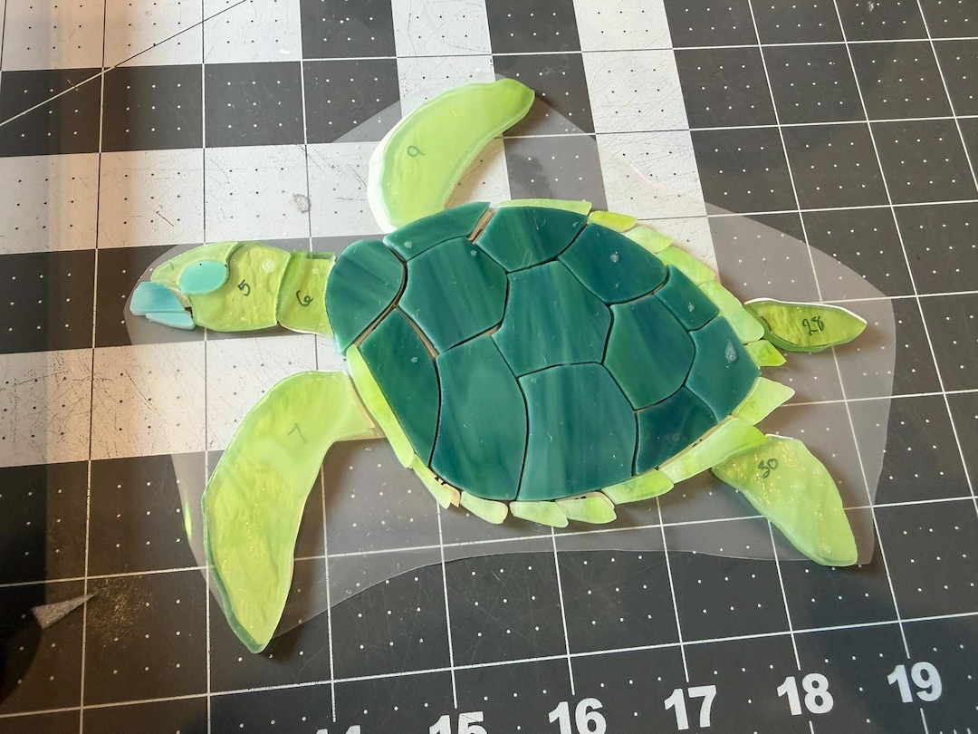 Stained Glass Pattern for a Sea Turtle PDF PNG - Etsy