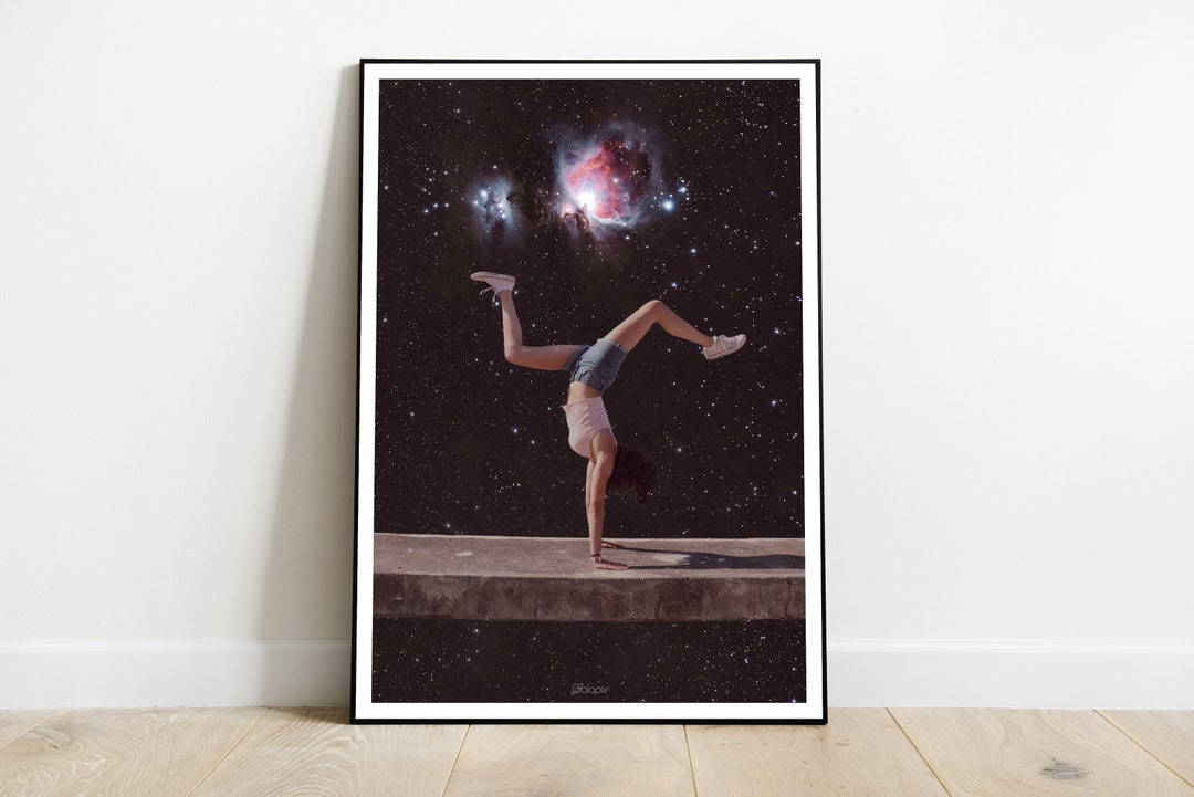 Gymnastic Girl: Poster, Poster, Frame, Collage, Galaxy, Art, Gymnast ...