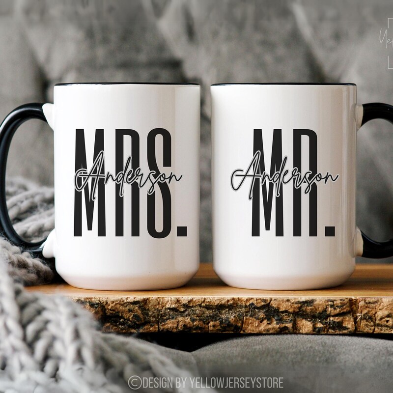 Mr and Mrs Mugs - Etsy