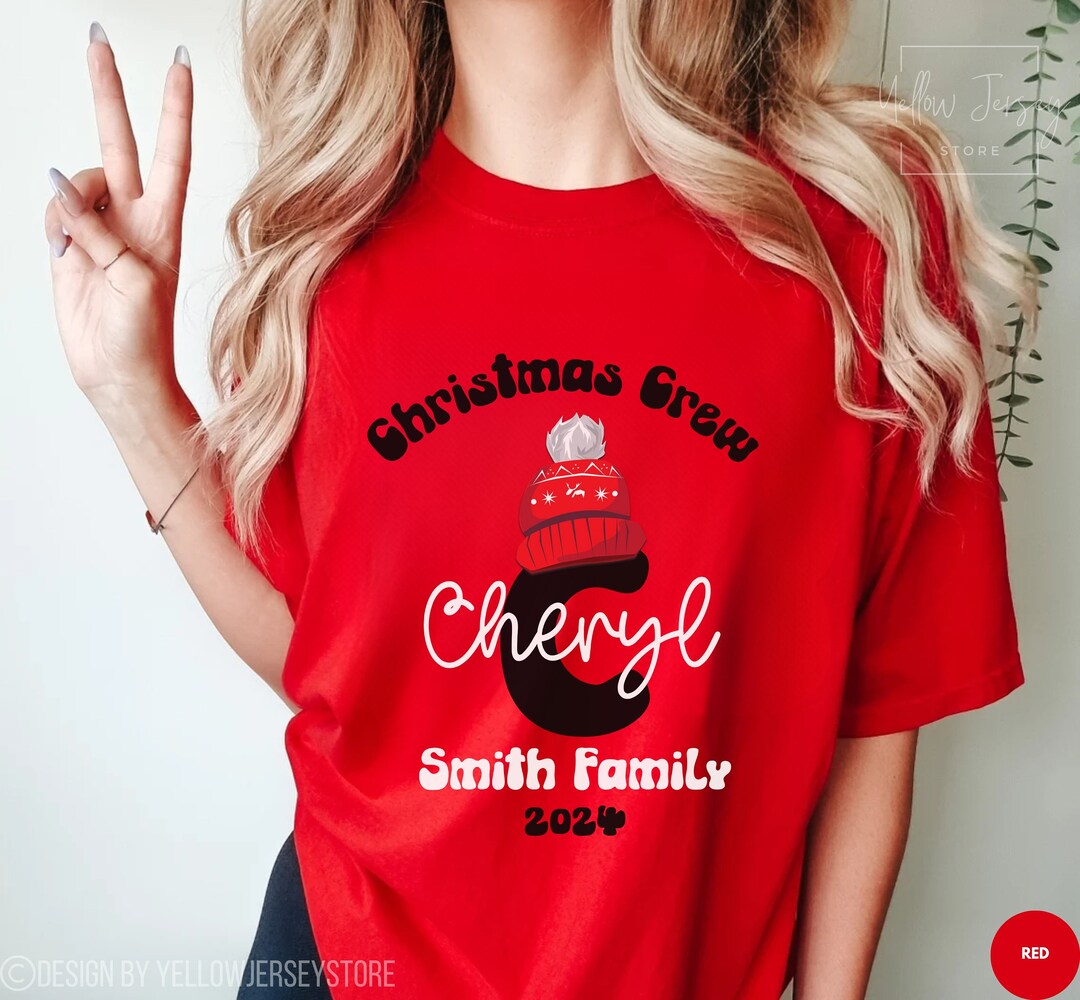 Custom Christmas Crew Shirts, Family Christmas Custom Name Shirt ...