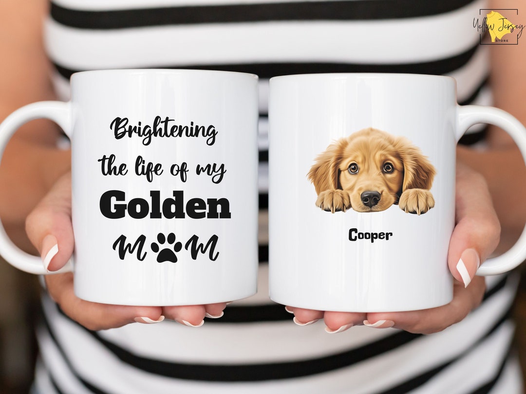 Custom Golden Mom Mug, Brightening the Life of My Golden Mom Mug ...