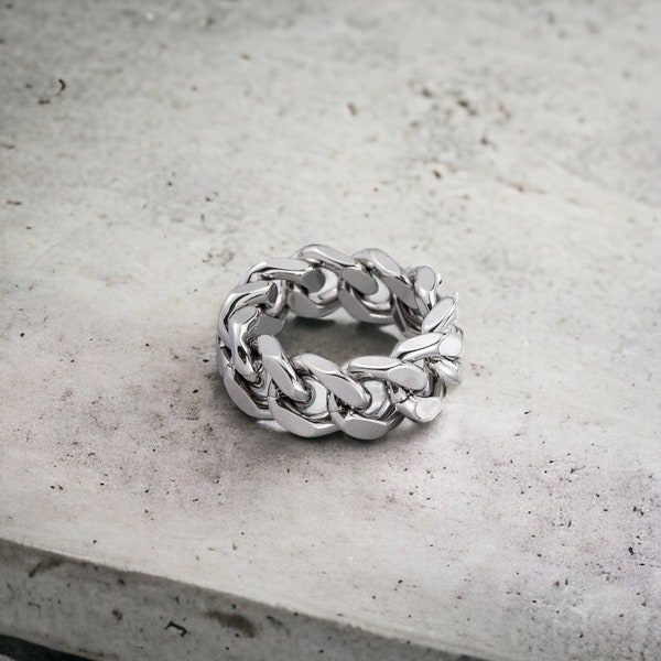Chain Linked Ring - Etsy
