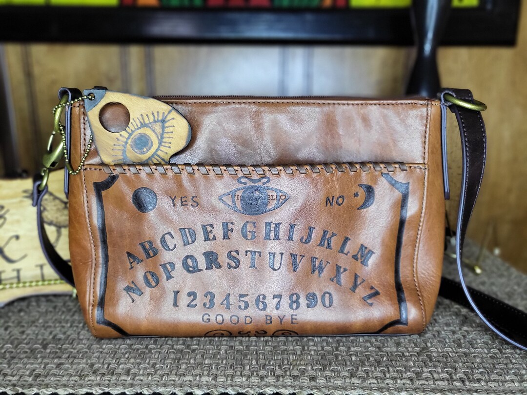 Hand-burned Genuine Leather Crossbody Bag - Etsy