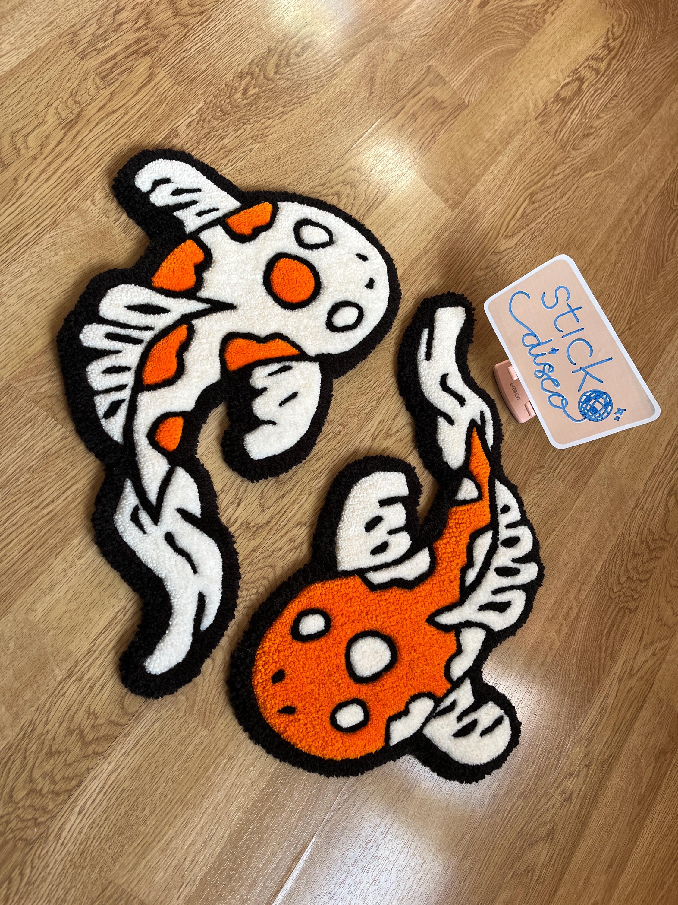 Rugs Koi Fish Carpet Tufting Tapis Custom Cute Home Decoration Vintage ...