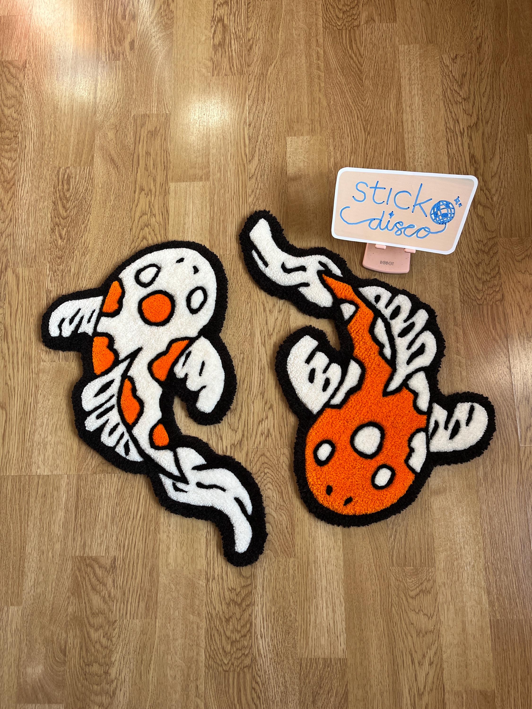 Rugs Koi Fish Carpet Tufting Tapis Custom Cute Home Decoration Vintage ...