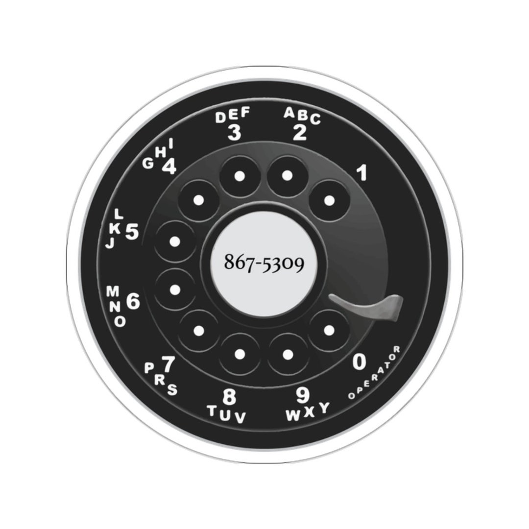 Rotary Phone Dial 867-5309 Kiss-cut Stickers by Goat Tees Studios - Etsy