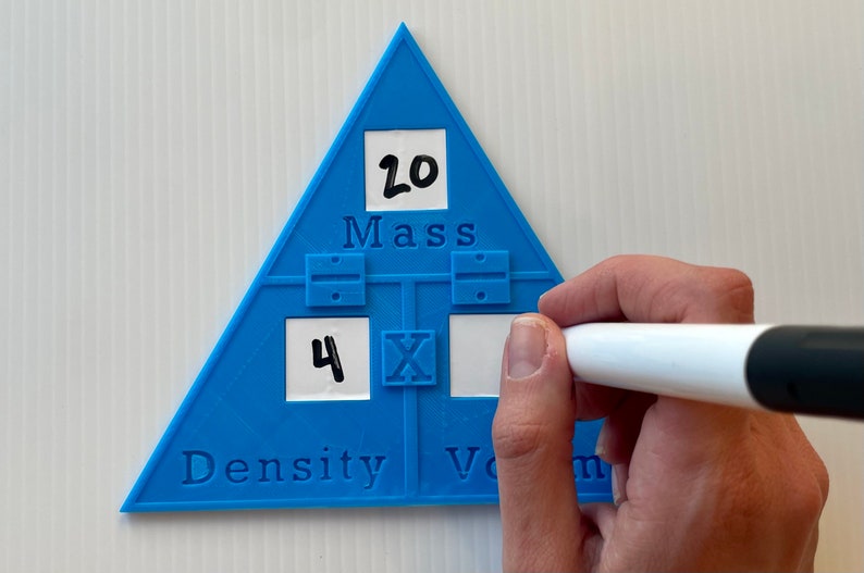 Density Formula Triangle - Science Learning Manipulative - Etsy