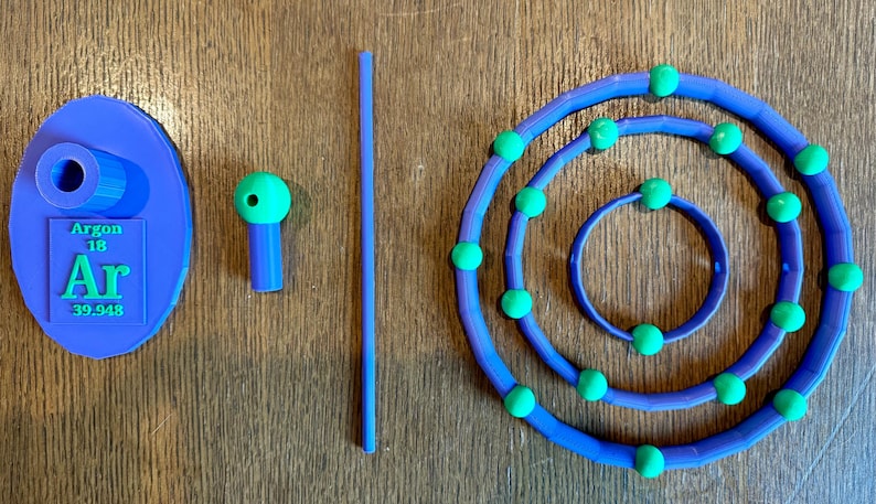 Period 3 Atomic Model (multi-color) - Science Learning Manipulative - Etsy