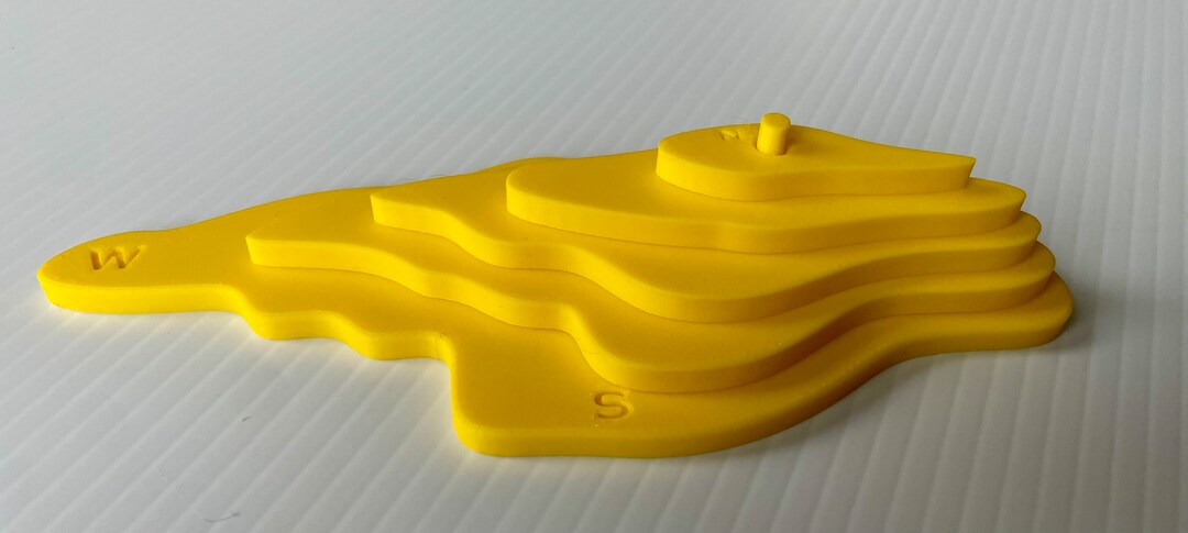 Medium Topographic Map A | 3D Terrain Model for Classroom and ...