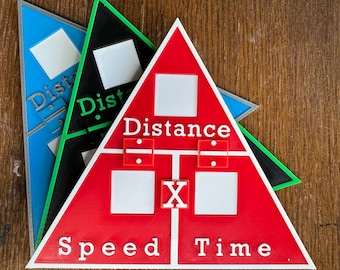 Speed Formula Triangle - Science Learning Manipulative - Etsy