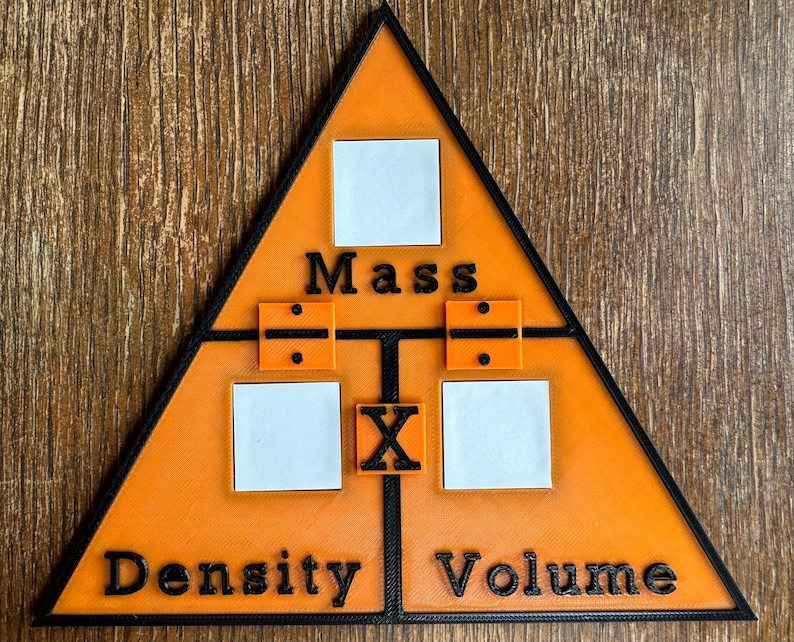 Density Formula Triangle - Science Learning Manipulative - Etsy