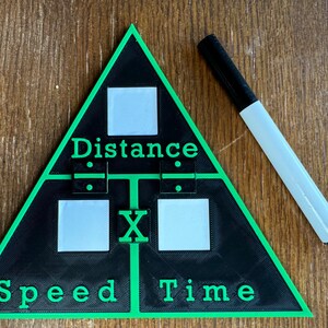 Speed Formula Triangle - Science Learning Manipulative - Etsy