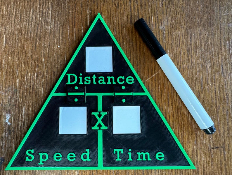 Speed Formula Triangle - Science Learning Manipulative - Etsy