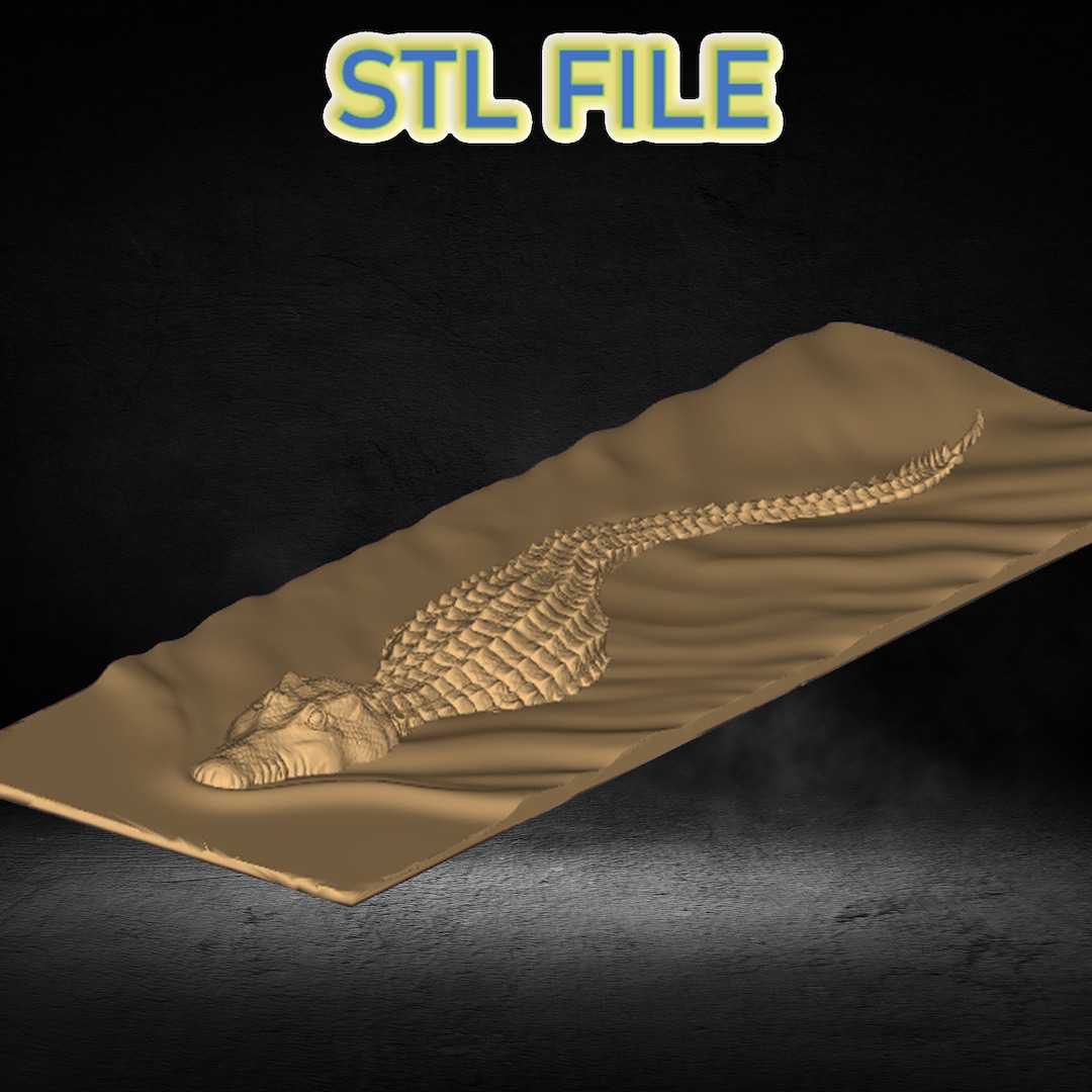 Crocodile Swimming Artcam Wood Cnc Machine Cnc Router Cnc - Etsy