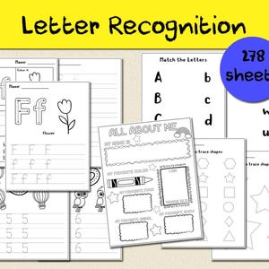 School Prep Worksheets | Kindergarten First Day Booklet | Preschool ...