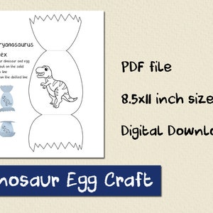 T-rex Dinosaur Egg Craft | Crafting Activity | Preschool Fine Motor ...