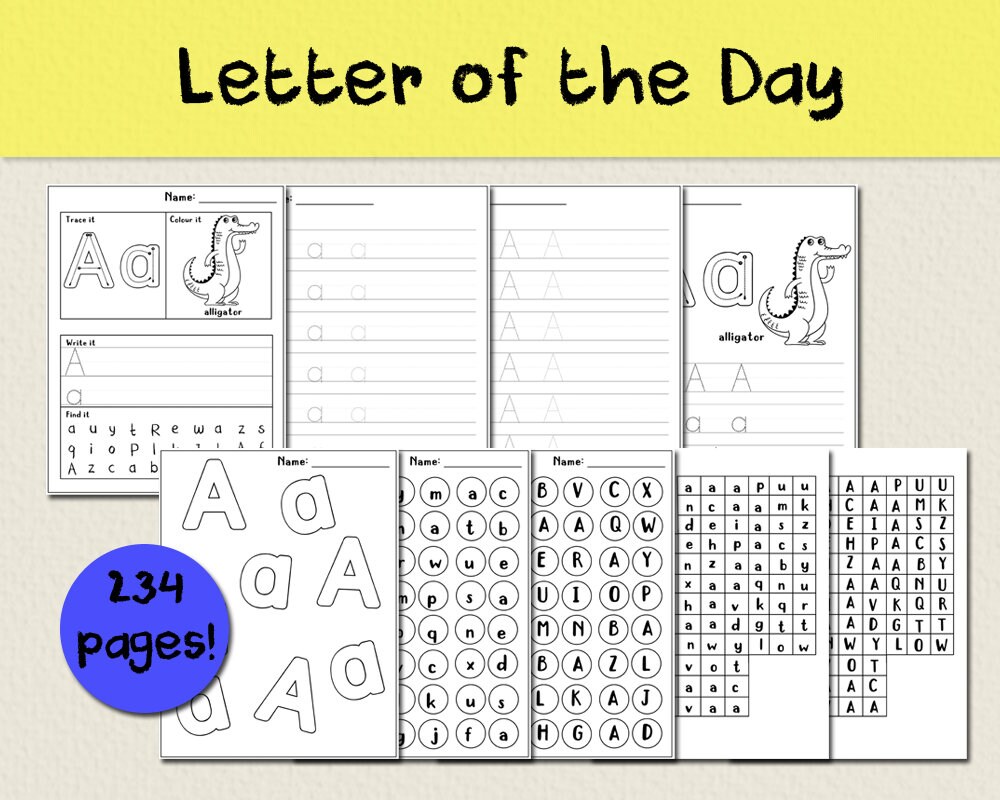 Letter of the Day Activities | Preschool Worksheets | Busy Binder ...