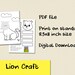 Lion Craft | Crafting Activity | Preschool Fine Motor | Kid Art Project ...