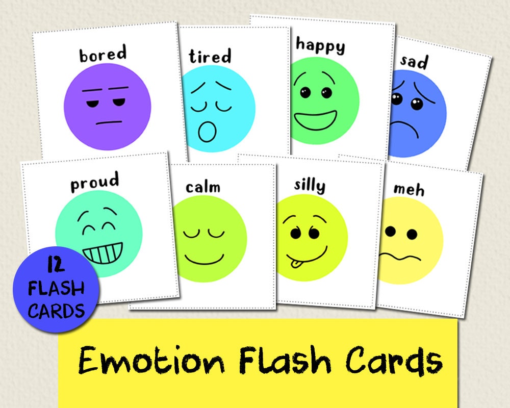 Calm Down Emotion Flash Cards | Anger Management for Kids | Mindful ...